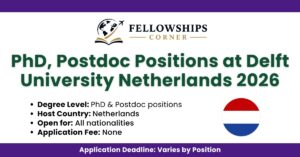PhD, Postdoc Positions at Delft University Netherlands 2026 ...